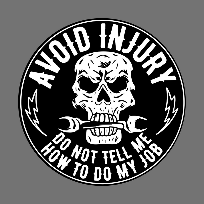 AVOID INJURY - Sticker – monomart.pk