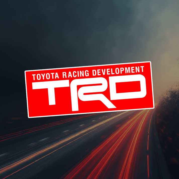 TRD RED Sticker - Automotive Decal for Car Enthusiasts & Fans – monomart.pk